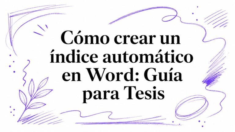 Cómo crear un índice automático en Word: Guía para Tesis – Tesify