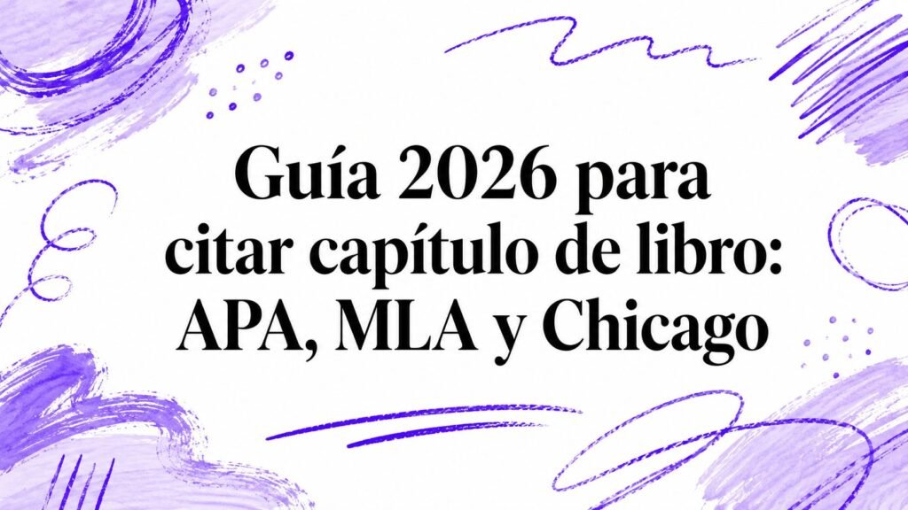 Guía 2026 para citar capítulo de libro: APA, MLA y Chicago – Tesify